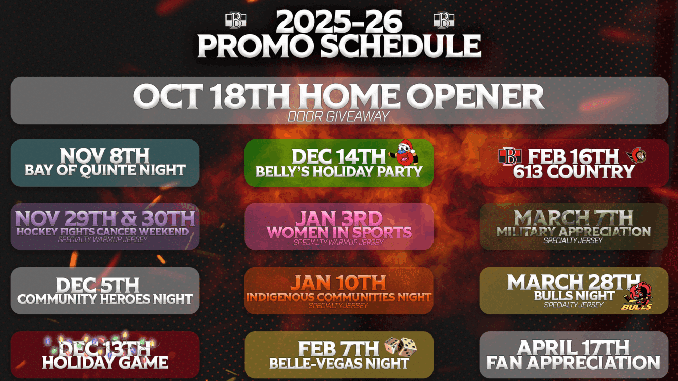 Belleville Sens release 2025-26 promotional and theme game schedule ...